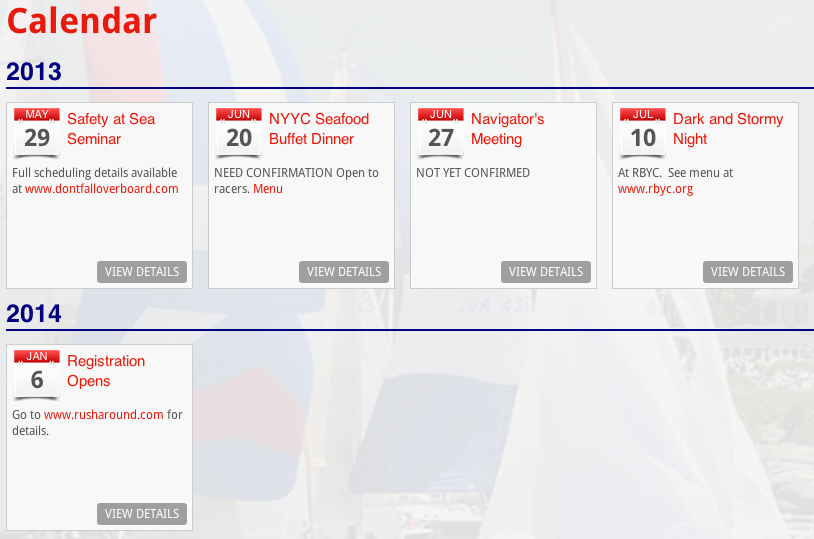Calendar - Newport Bermuda Race